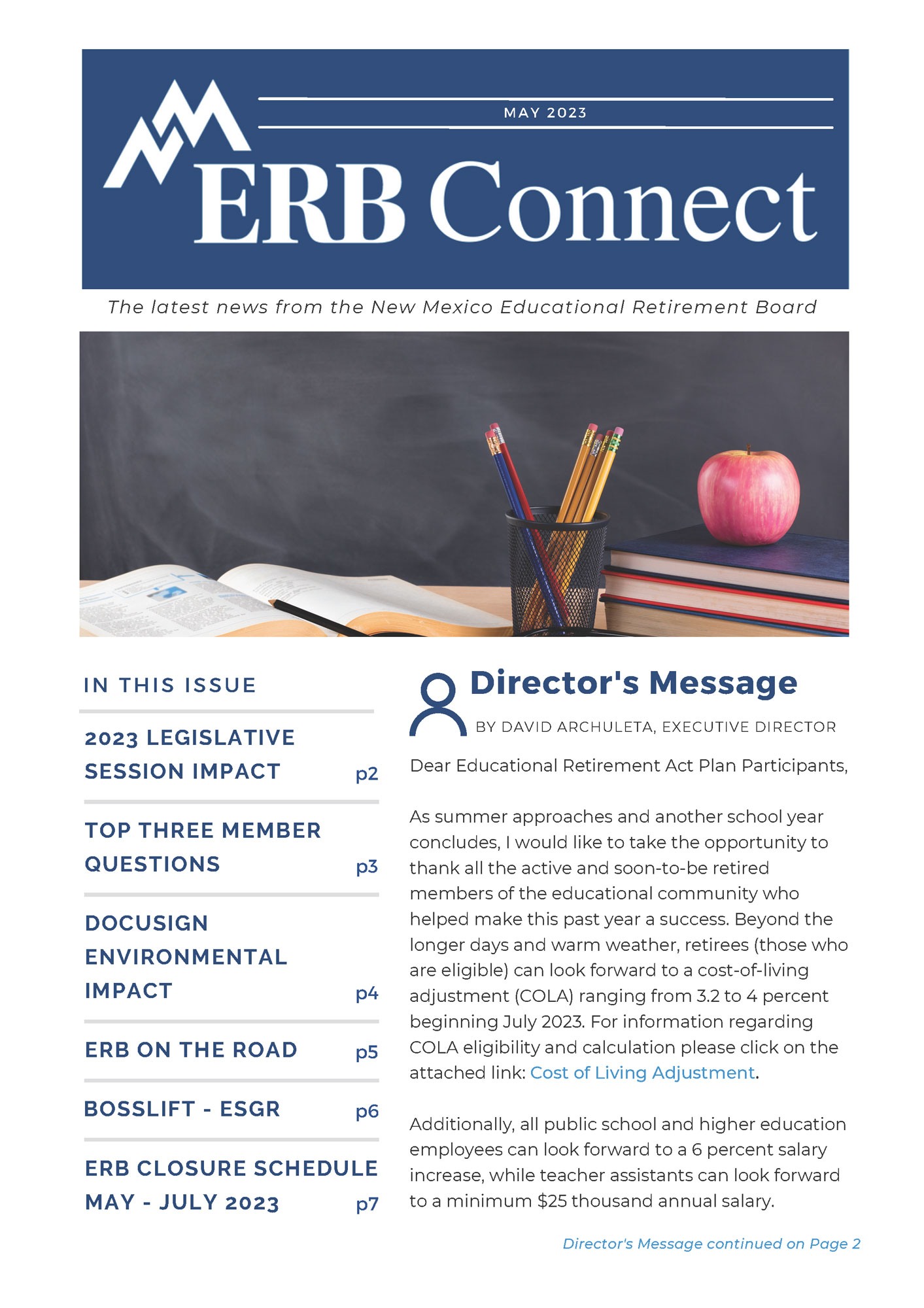 Employee Newsletters | NM Educational Retirement Board